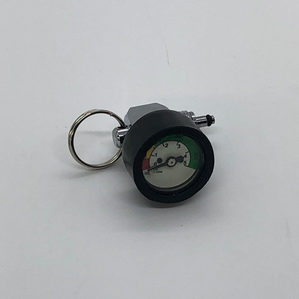 HP Gauge, Brass (bar/psi) - 90 degree button | Lombardi Undersea